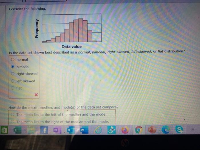 Solved Consider the following. Data value Is the data set | Chegg.com