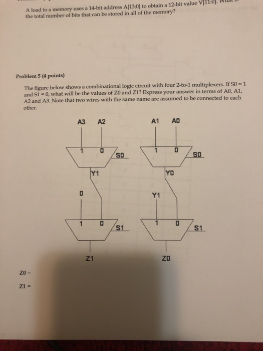 Solved A Load To A Memory Uses A 14 Bit Address A 130 To