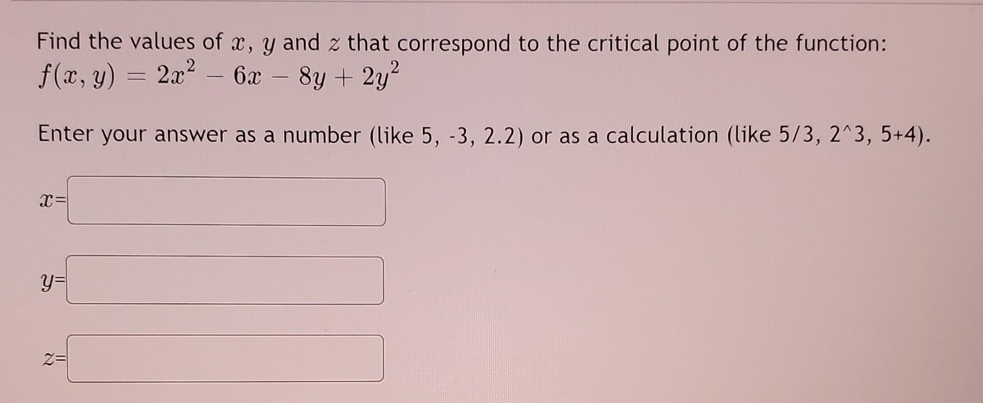 Solved Suppose that f(x,y)=3x+5y at which −4≤x≤4,−4≤y≤4. | Chegg.com