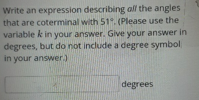 Solved Write an expression describing al ﻿the angles that | Chegg.com