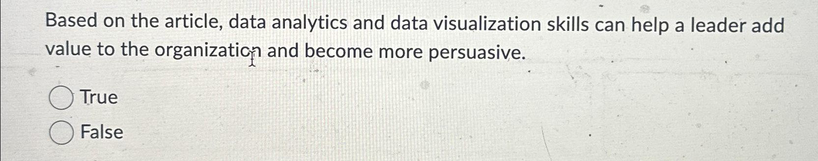 Solved Based on the article, data analytics and data | Chegg.com