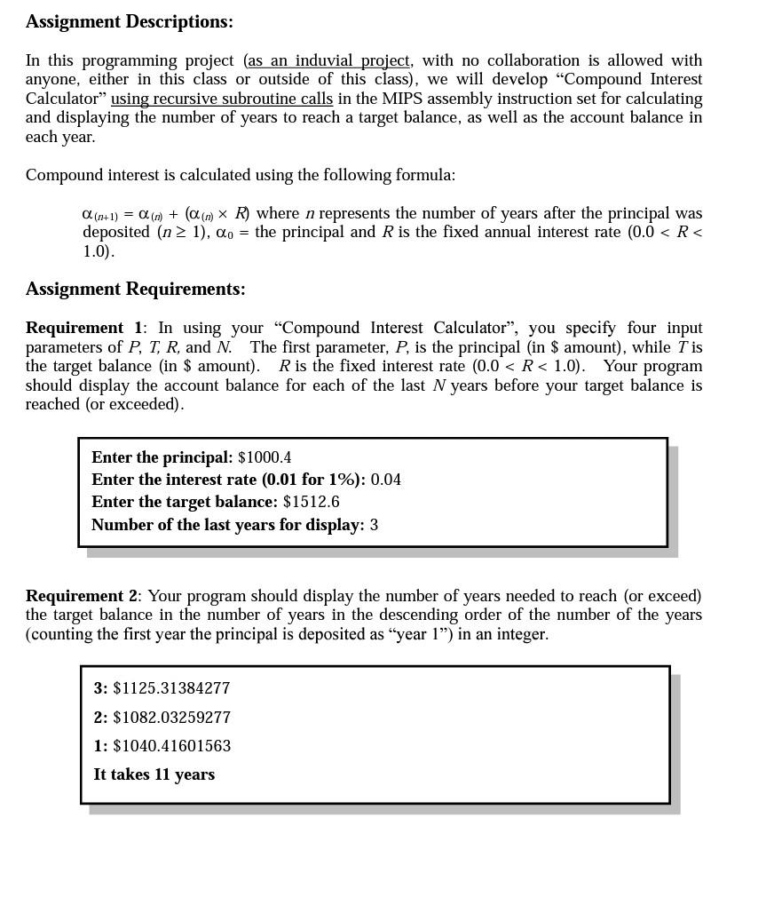 Solved Assignment Descriptions: In this programming project | Chegg.com