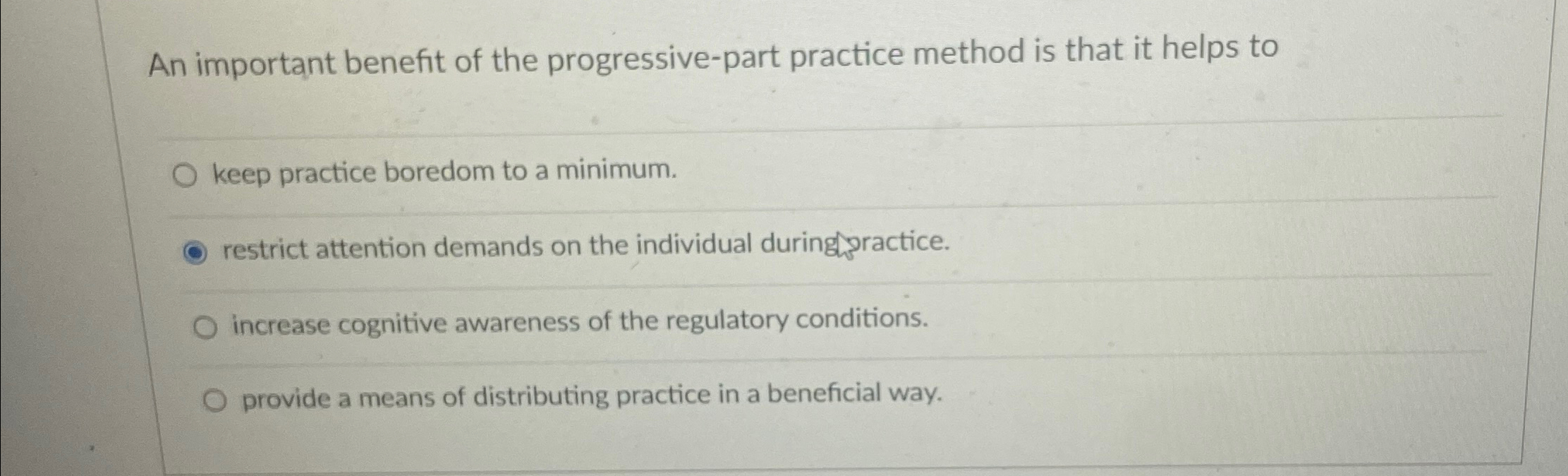 Solved An important benefit of the progressive-part practice | Chegg.com
