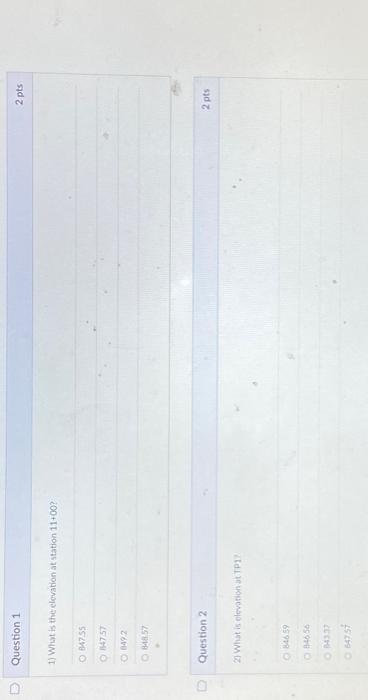 Solved Prepare a set of profile leveling notes for the data | Chegg.com