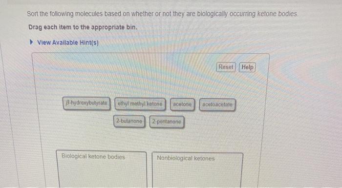 Solved Sort the following molecules based on whether or not | Chegg.com