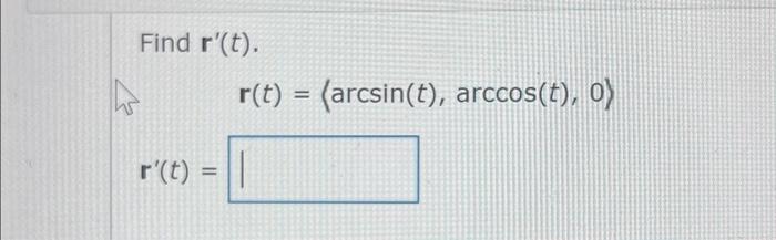 Solved Find \\( \\mathbf{r}^{\\prime}(t) \\). \\[ | Chegg.com