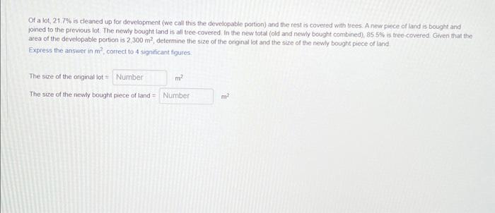 Solved Of a lot, 21,7% is cleaned up for development (we | Chegg.com