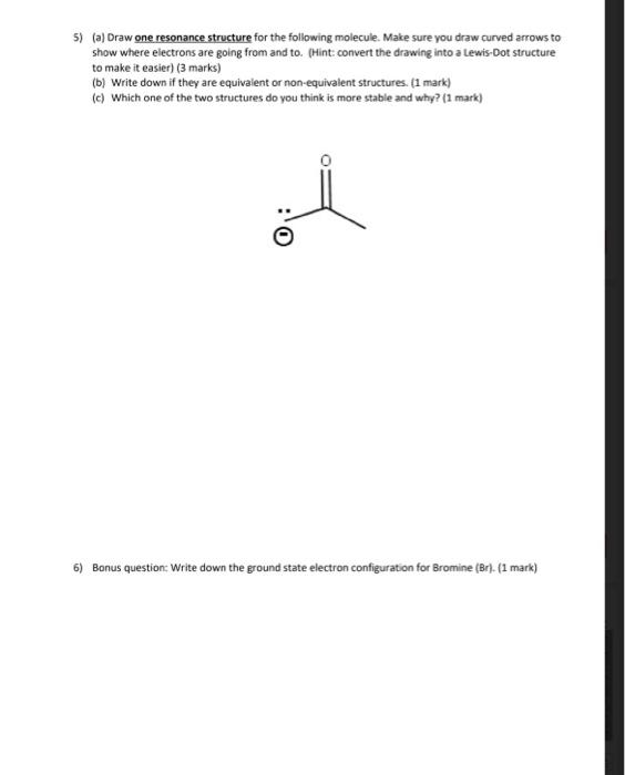 Solved 1) The following skeletal structure does not have | Chegg.com