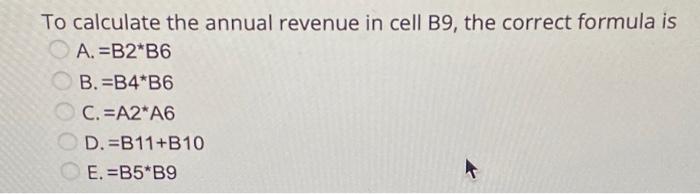 Solved To calculate the break-even quantity in cell B6 the | Chegg.com
