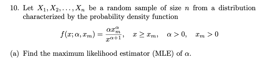 Solved Let x1,x2,dots,xn ﻿be a random sample of size n ﻿from | Chegg.com