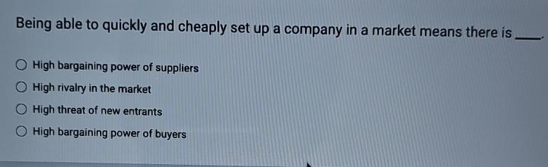 Solved Being able to quickly and cheaply set up a company in | Chegg.com