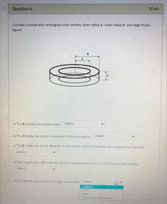 Solved Consider a toroid with rectangular cross section, | Chegg.com