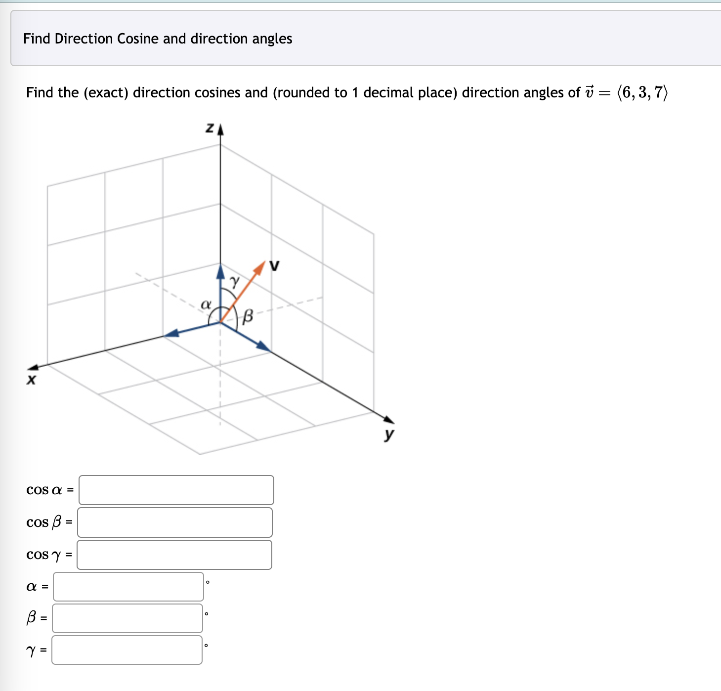 Solved *Please show all the steps Find Direction Cosine and | Chegg.com