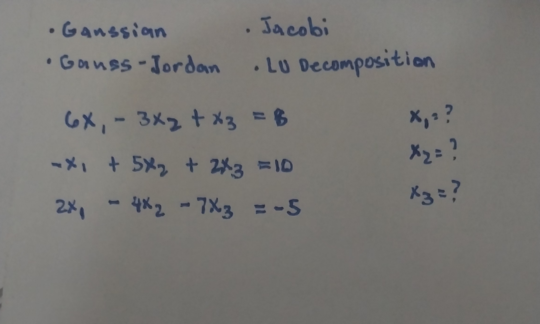 solve it by this methods and compare Gaussian, | Chegg.com