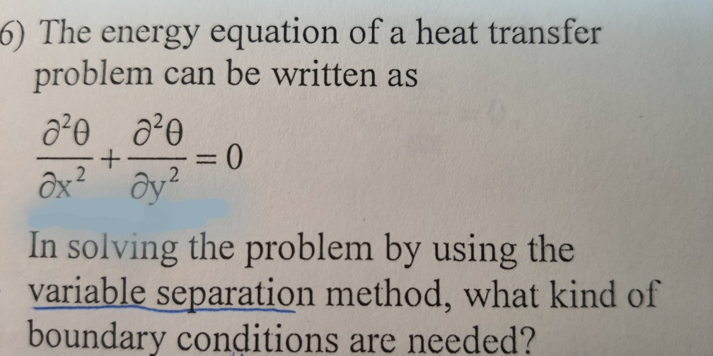 Solved heat transfer The energy equation of a heat transfer | Chegg.com