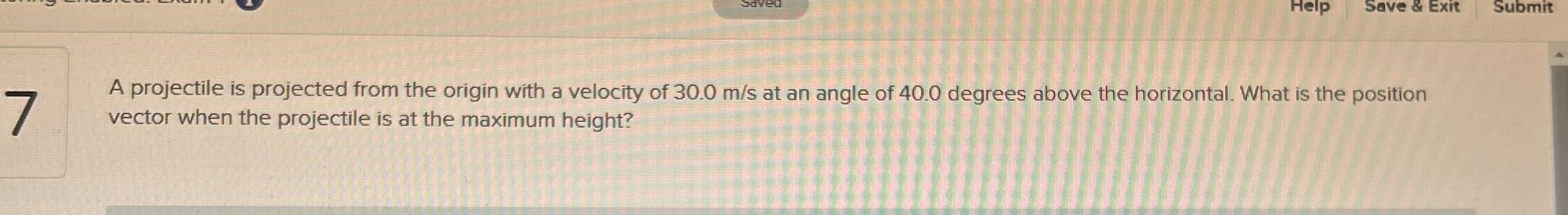 A Projectile Is Projected From The Origin With A