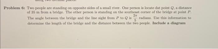 Solved Problem 6: Two people are standing on opposite sides | Chegg.com