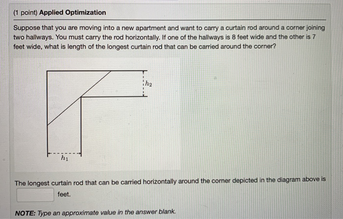 Solved (1 point) Applied Optimization Two poles are | Chegg.com