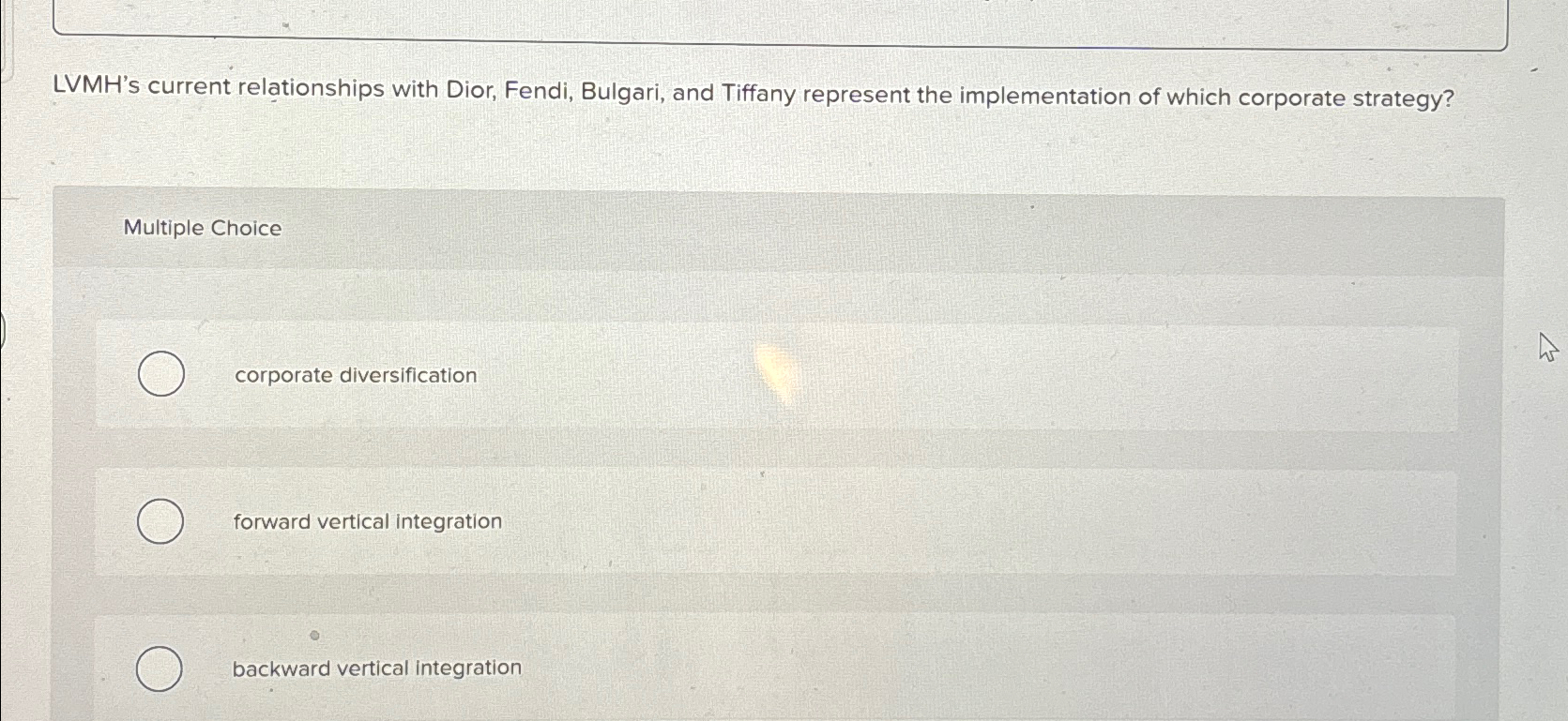 Solved LVMH's current relationships with Dior, Fendi, | Chegg.com