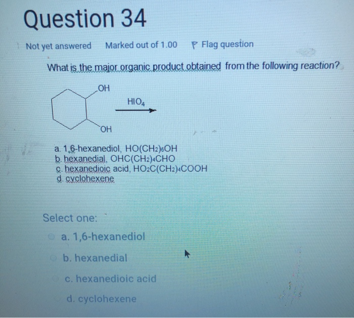 Solved Question 34 Not yet answered Marked out of 1.00 P | Chegg.com