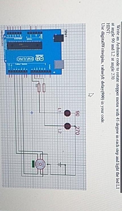 Solved Write An Arduino Code To Rotate Stepper Motor With 45 