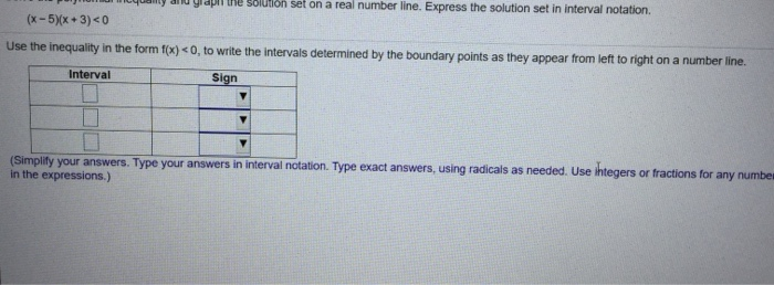 Solved an ope n set on a real number line. Express the | Chegg.com