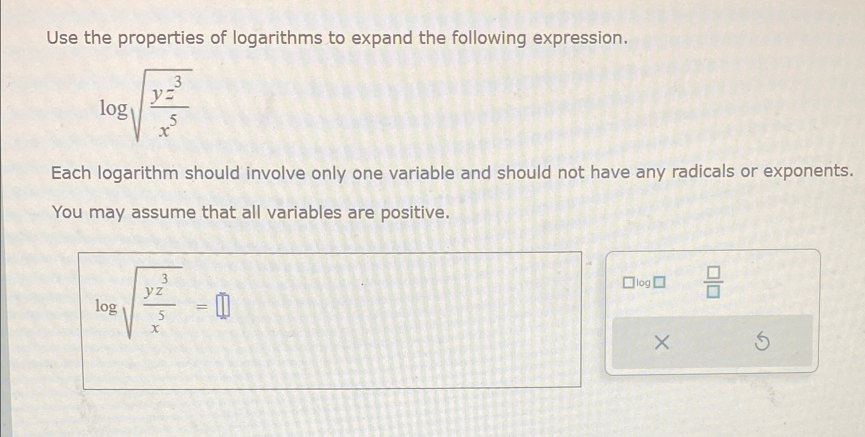 Solved Use the properties of logarithms to expand the | Chegg.com