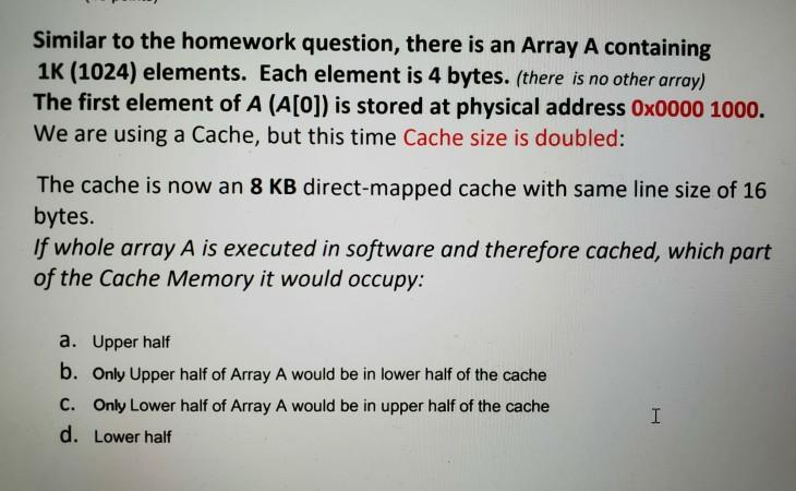Solved Similar to the homework question, there is an Array A | Chegg.com