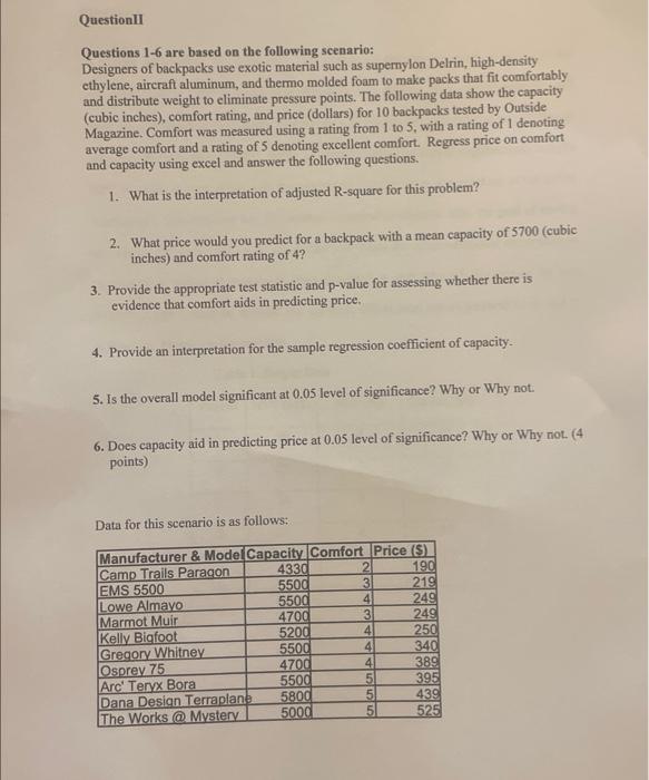 Solved Questions 1-6 are based on the following scenario: | Chegg.com