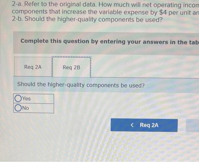 Solved Exercise 5-5 (Algo) Changes in Variable Costs, Fixed | Chegg.com