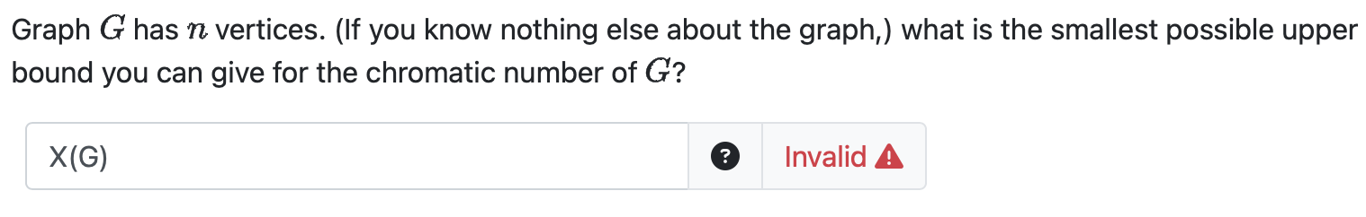 Solved Graph G ﻿has n ﻿vertices. (If you know nothing else | Chegg.com