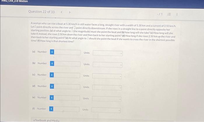 Solved 2_Ch4_2-D Motion Question 22 of 33 A woman who can | Chegg.com