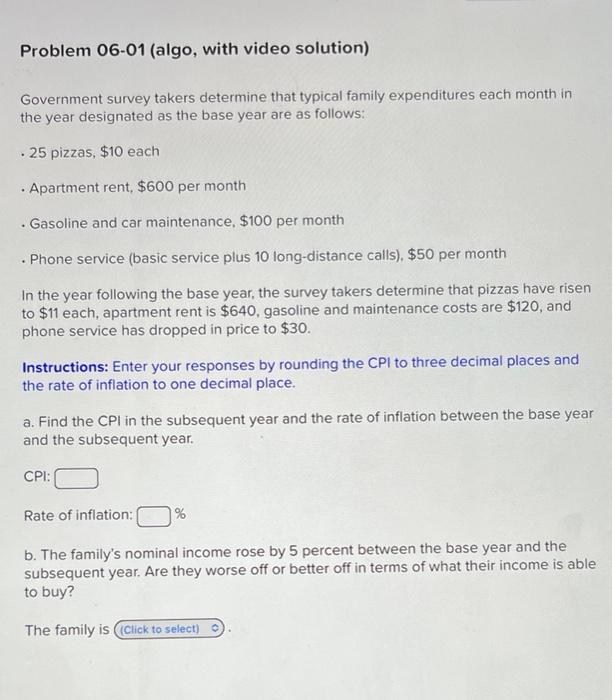 Solved Problem 06-01 (algo, with video solution) Government | Chegg.com