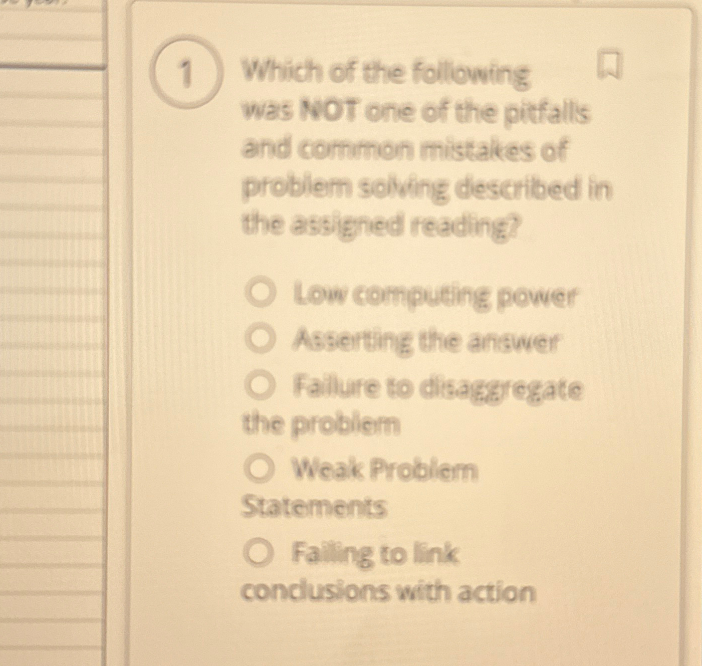 Solved 1 ﻿Which of the following was NOT one of the pitfalls | Chegg.com