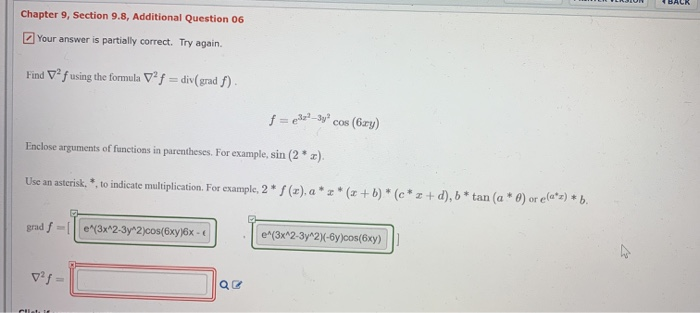 Solved Chapter 9, Section 9.8, Additional Question 06 Your | Chegg.com