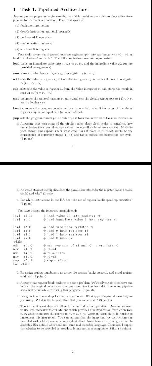 Assume you are programming in assembly on a 16-bit | Chegg.com