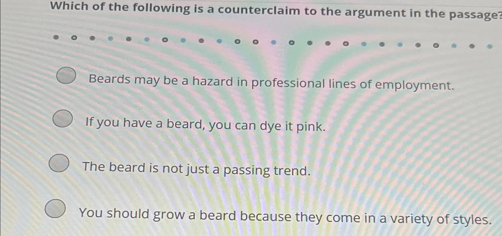 Solved Which of the following is a counterclaim to the | Chegg.com