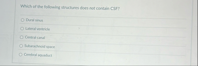 Solved Which of the following structures does not contain | Chegg.com