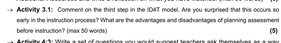 Activity 3.1: Comment on the third step in the ID4T | Chegg.com