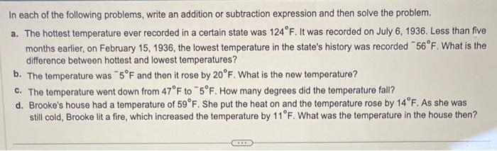Solved In each of the following problems, write an addition | Chegg.com