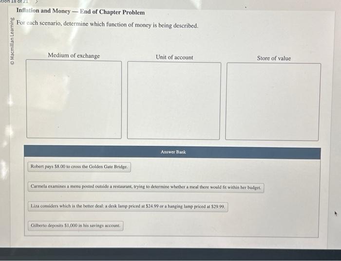 Solved Inflation and Money - End of Chapter Problem For each | Chegg.com