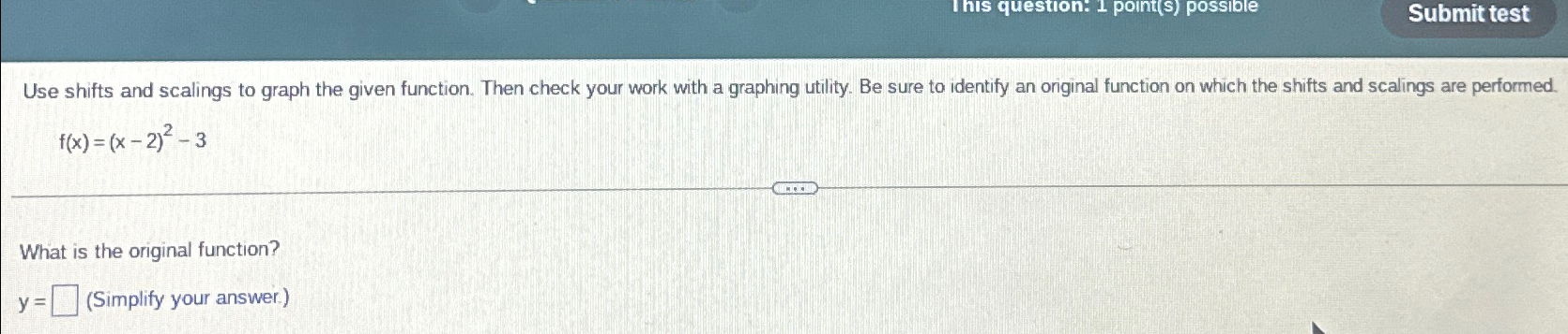 Solved Use shifts and scalings to graph the given function. | Chegg.com