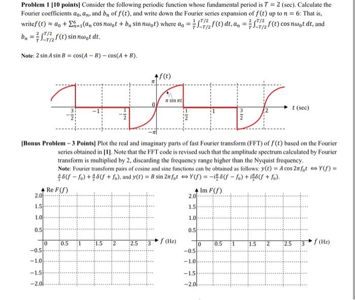 Solved Problem 1 [10 points] Consider the following periodic | Chegg.com