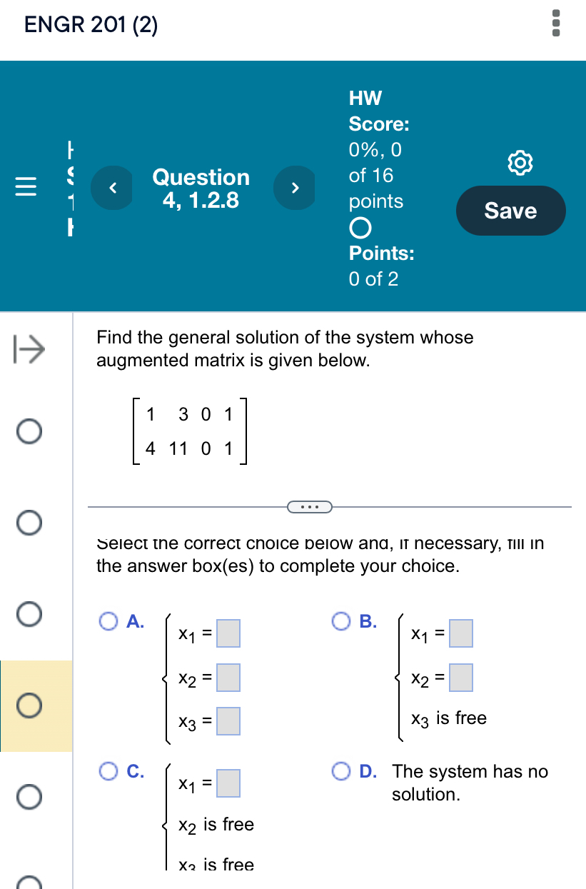 Solved ENGR 201 (2)8|→||Find the general solution of the | Chegg.com