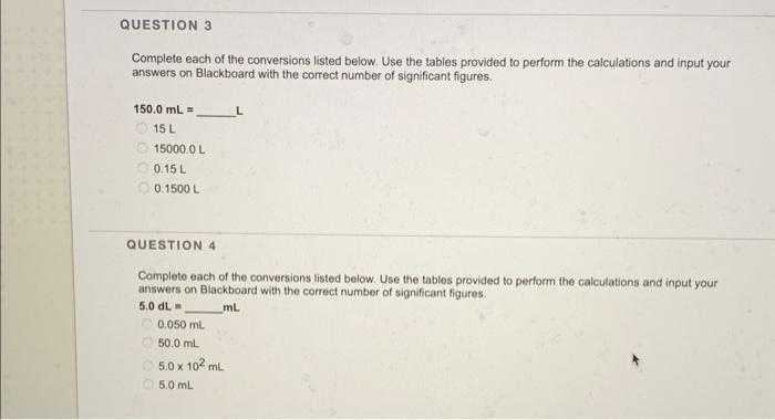 Solved Complete each of the conversions listed below. Use | Chegg.com