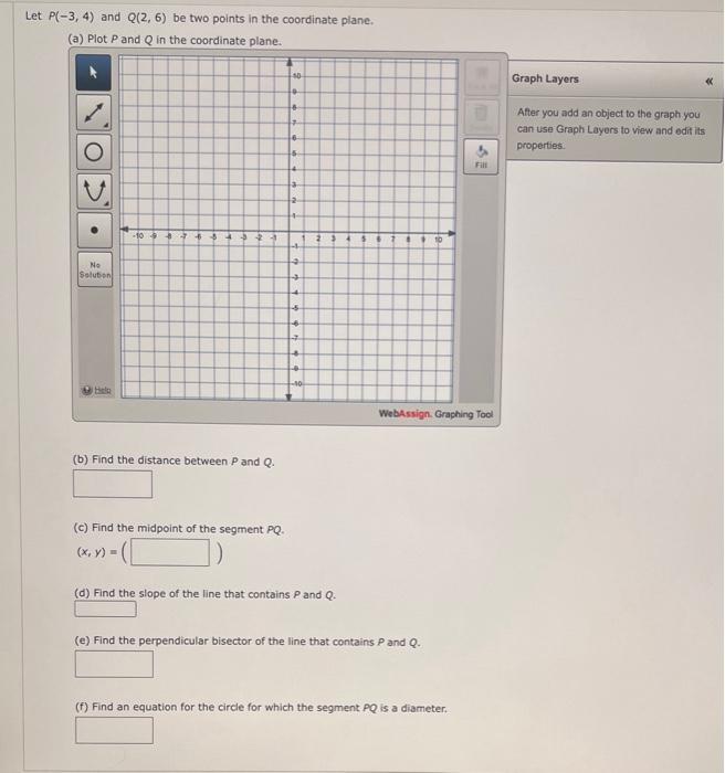 Solved Let P(−3,4) and Q(2,6) be two points in the | Chegg.com