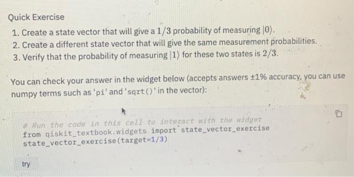 Solved Quick Exercise 1. Write the H-gate as the outer | Chegg.com