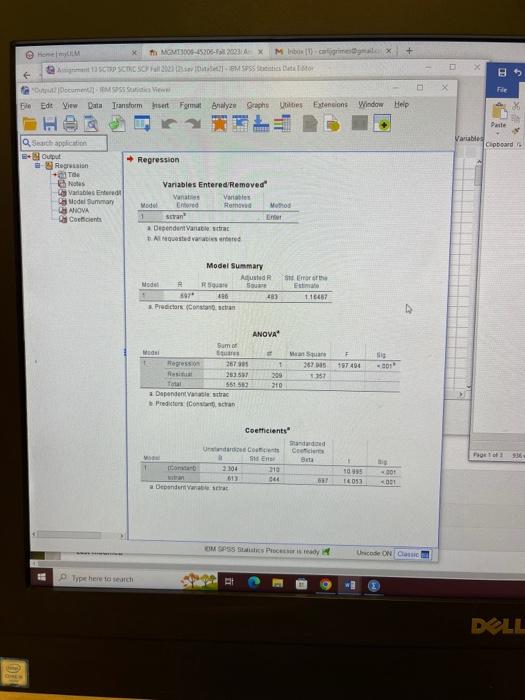 Regression Variables Enteredremoved A W All 