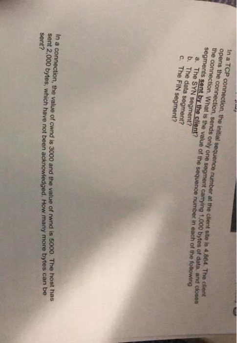 Solved In a TCP connection, the initial sequence number at | Chegg.com