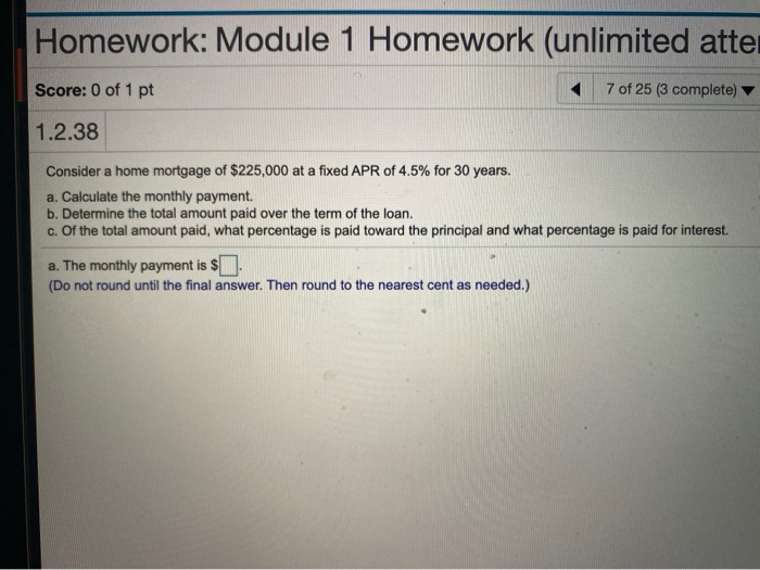 Solved Homework Module 1 Homework Unlimited Atte Score 0